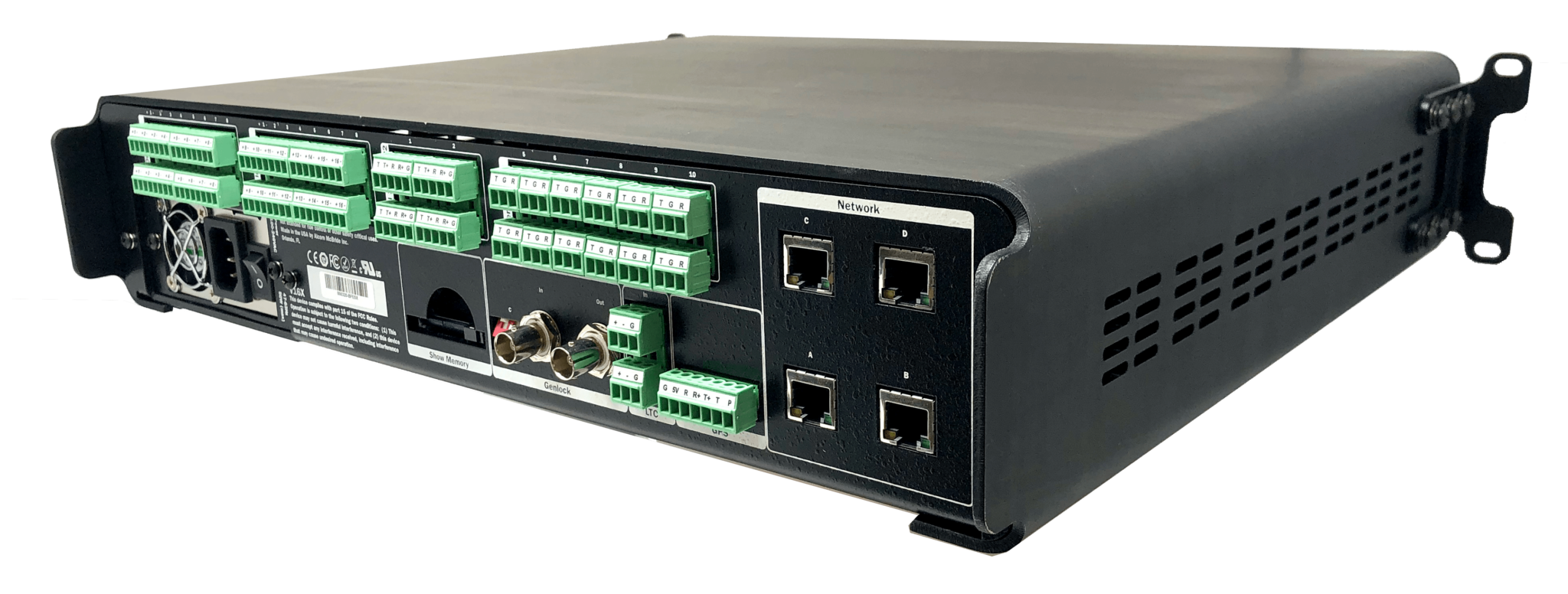 V16X - Precisely Synchronized Show Control with PTP, GPS, LTC, and Genlock